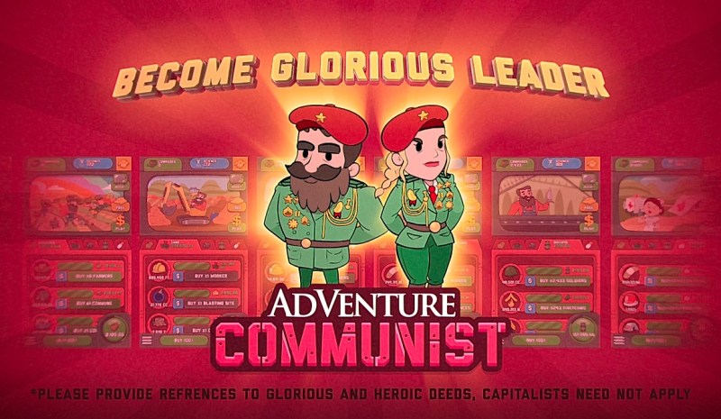 Kongregate and Hyper Hippo launch idle clicker AdVenture Communist ...
