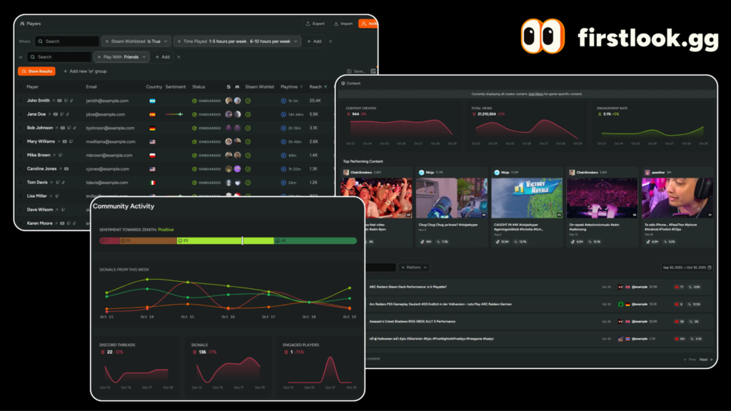 FirstLook 1.0 launches with new player relationship-tracking features ...